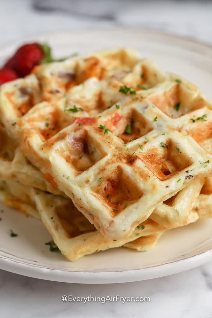 Cheesy Egg Waffles (Savory & Cheesy!) - Everything Air Fryer and More
